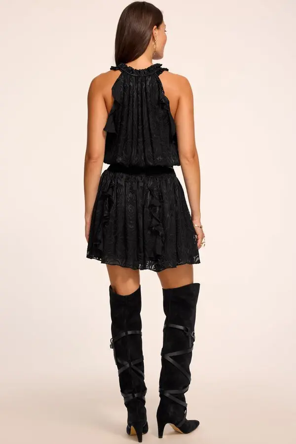 Ramy Brook Marina Printed Ruffle Mini Dress