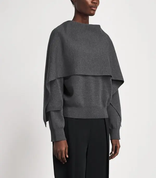 RÓHE Wool Cape Sweater