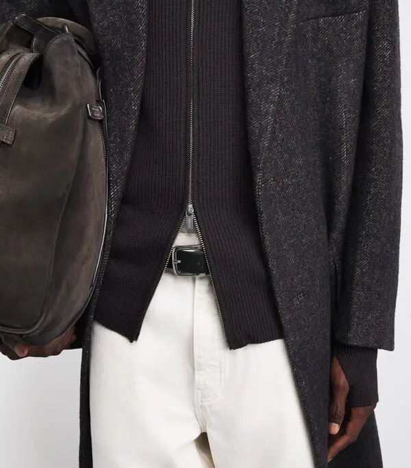 Barena Venezia Virgin Wool Rib-knit Zip-up Cardigan