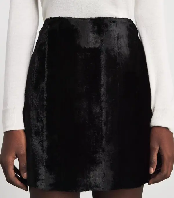 BLAZÉ MILANO Faux Fur Coci Mini Skirt