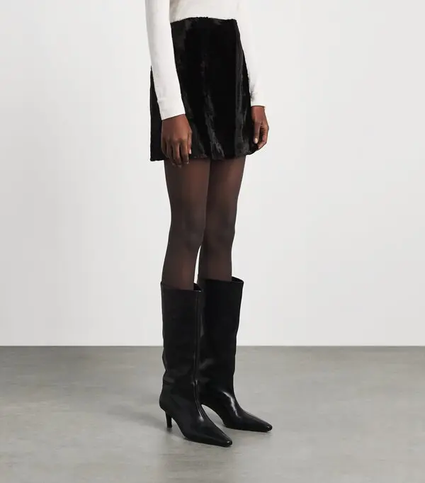 BLAZÉ MILANO Faux Fur Coci Mini Skirt
