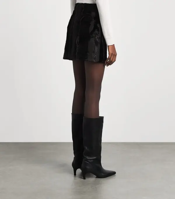 BLAZÉ MILANO Faux Fur Coci Mini Skirt
