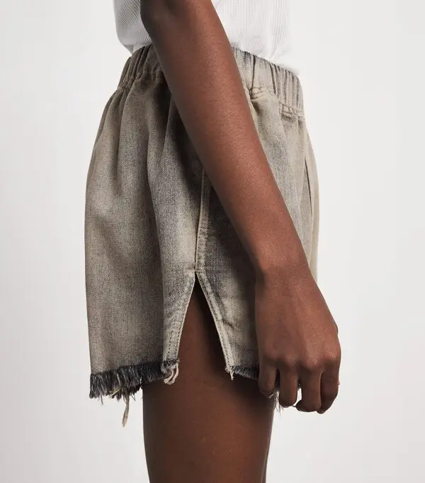 Rick Owens Fringe Denim Shorts