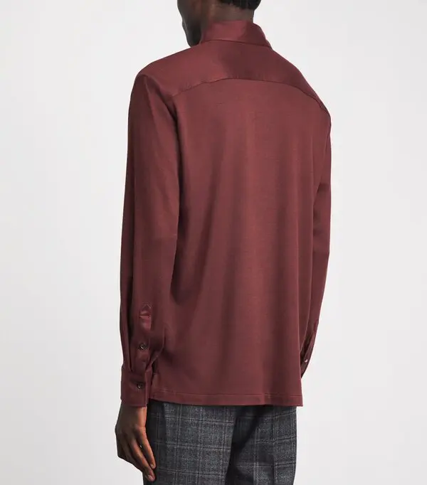 Isaia Silk Jersey Shirt