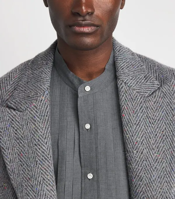 Isaia Cotton Plisse Sport Shirt