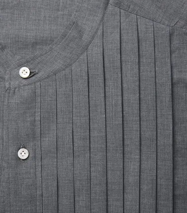 Isaia Cotton Plisse Sport Shirt