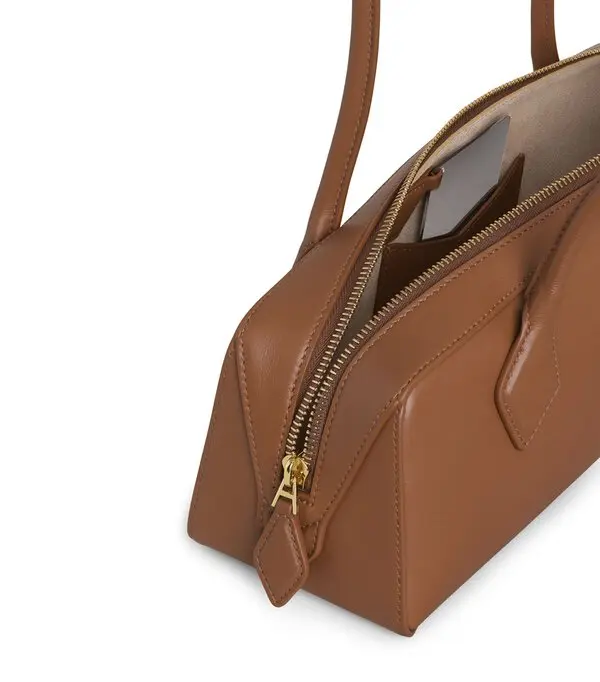 Alaïa Medium Leather Le Teckel Shoulder Bag - Yellow