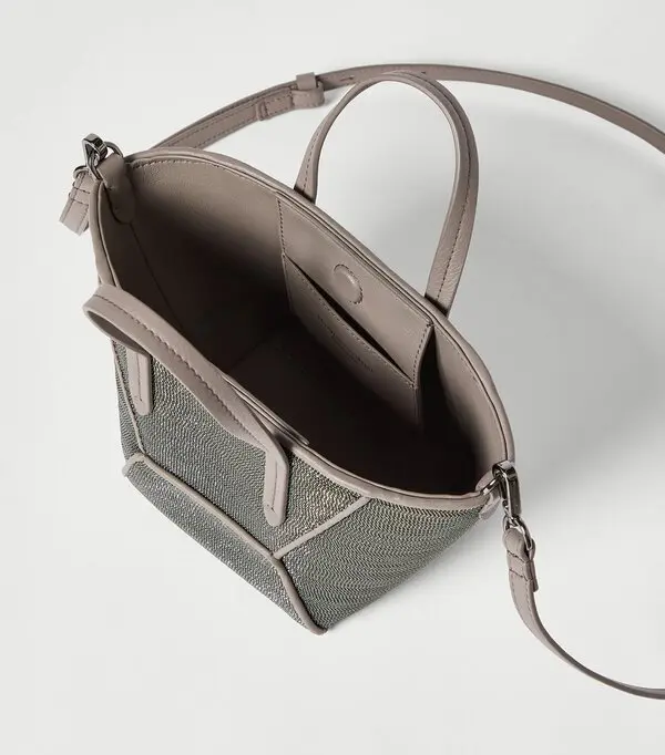 Brunello Cucinelli Mini Precious Bc Duo Tote Bag - Grey