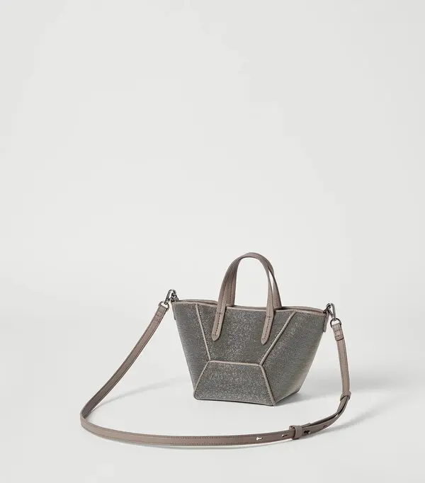 Brunello Cucinelli Mini Precious Bc Duo Tote Bag - Grey
