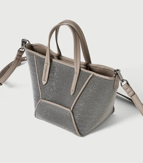 Brunello Cucinelli Mini Precious Bc Duo Tote Bag - Grey