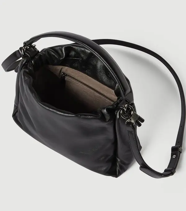 Brunello Cucinelli Small Leather Mellow Bucket Bag