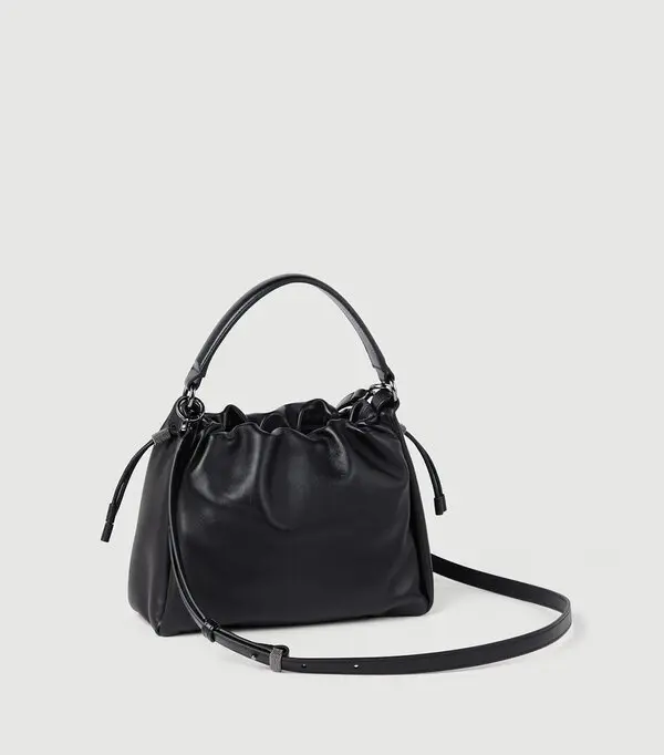 Brunello Cucinelli Small Leather Mellow Bucket Bag