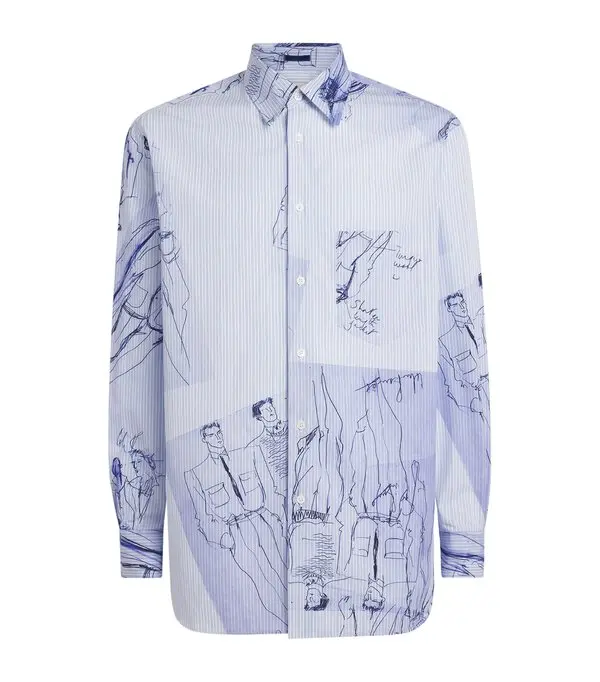 Paul Smith Cotton Stripe Illustration Shirt