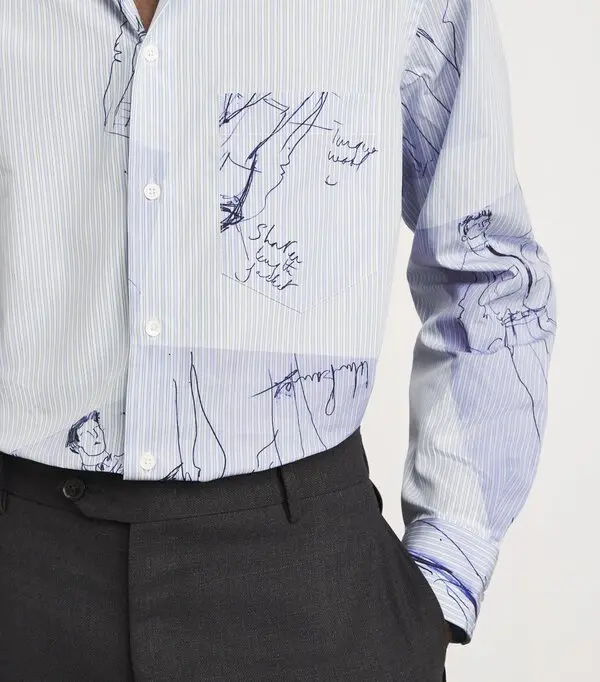 Paul Smith Cotton Stripe Illustration Shirt
