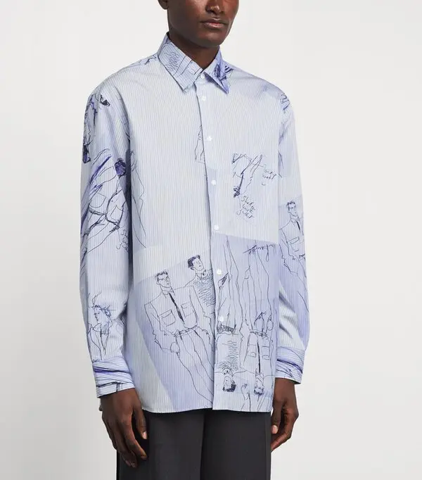 Paul Smith Cotton Stripe Illustration Shirt