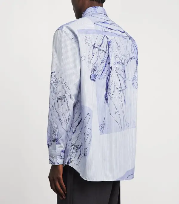 Paul Smith Cotton Stripe Illustration Shirt