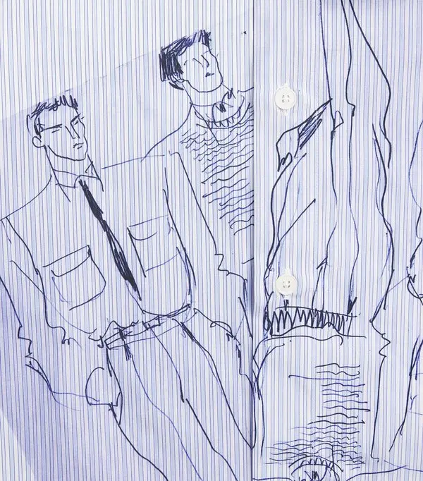 Paul Smith Cotton Stripe Illustration Shirt