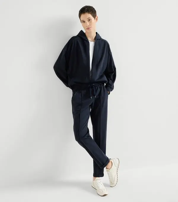 Brunello Cucinelli Stretch-cotton Slim Sweatpants