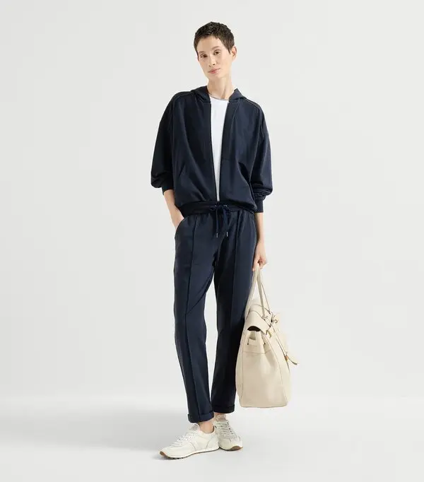 Brunello Cucinelli Stretch-cotton Zip-up Hoodie
