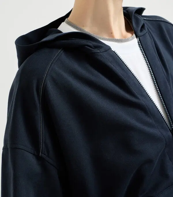 Brunello Cucinelli Stretch-cotton Zip-up Hoodie