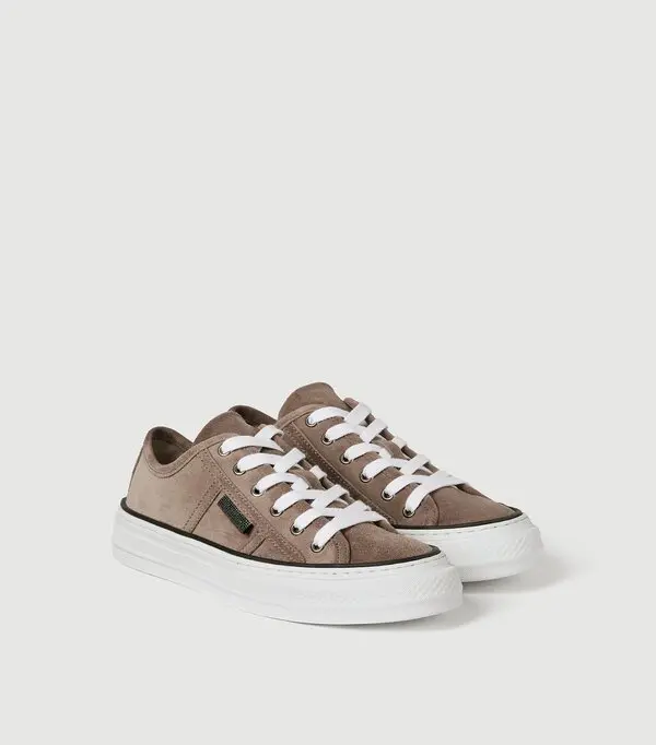 Brunello Cucinelli Suede Monili-tab Sneakers