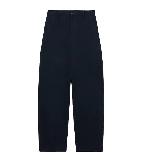 Loewe Cotton Straight Trousers - Navy