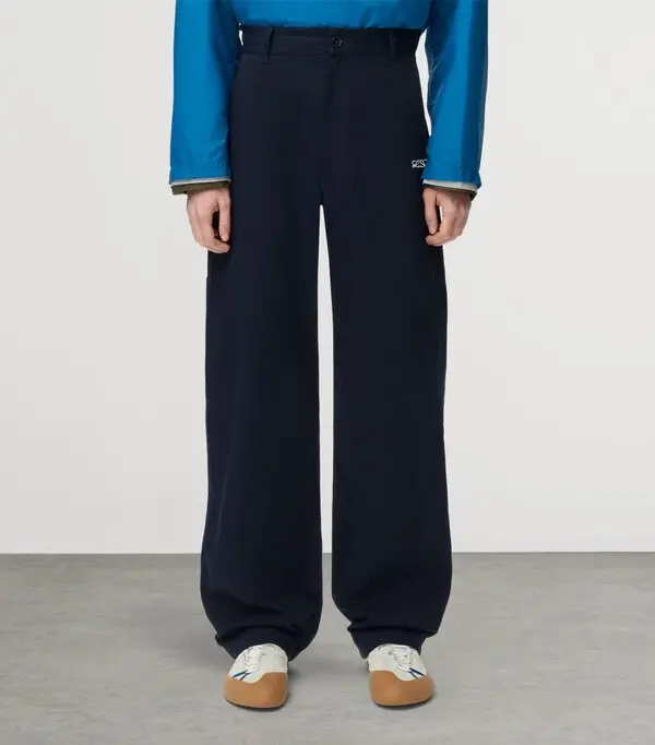 Loewe Cotton Straight Trousers - Navy