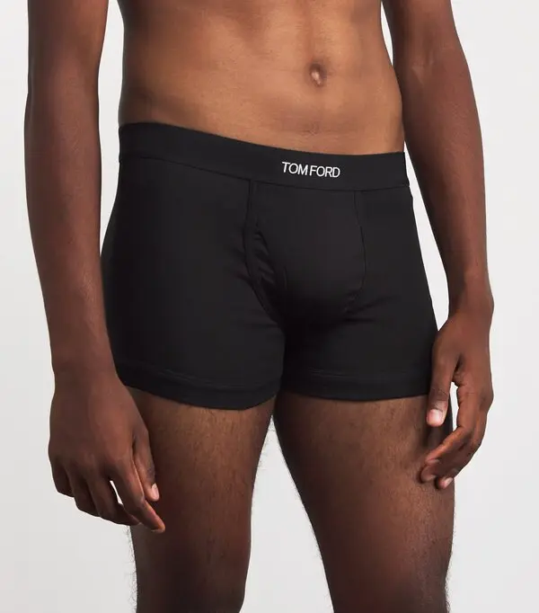 TOM FORD Stretch-cotton Logo Trunks