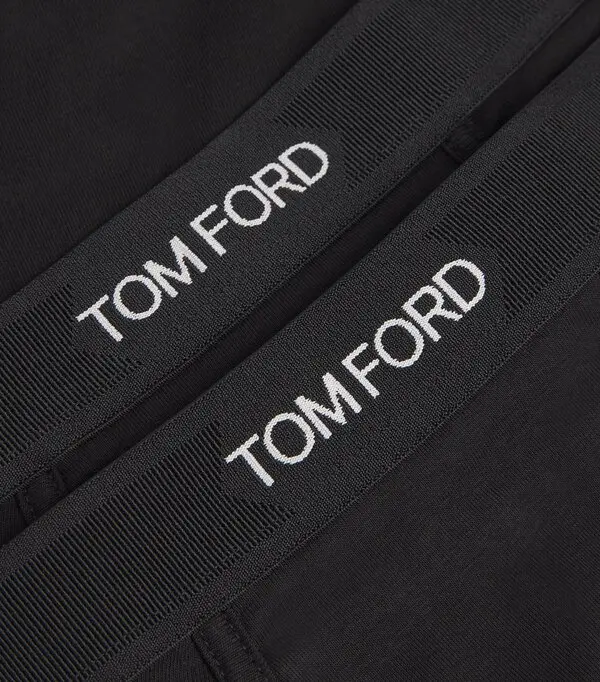 TOM FORD Stretch-cotton Logo Trunks
