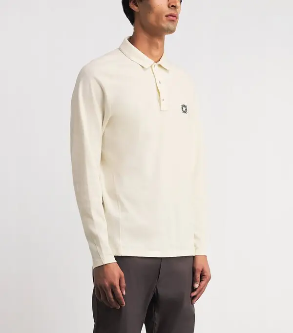 ALBA Cotton Jersey Long-sleeve Polo Shirt