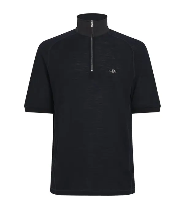 ALBA Virgin Wool-blend Quarter-zip Polo Shirt