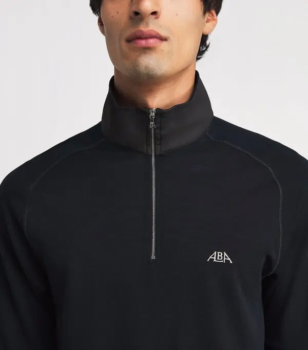 ALBA Virgin Wool-blend Quarter-zip Polo Shirt