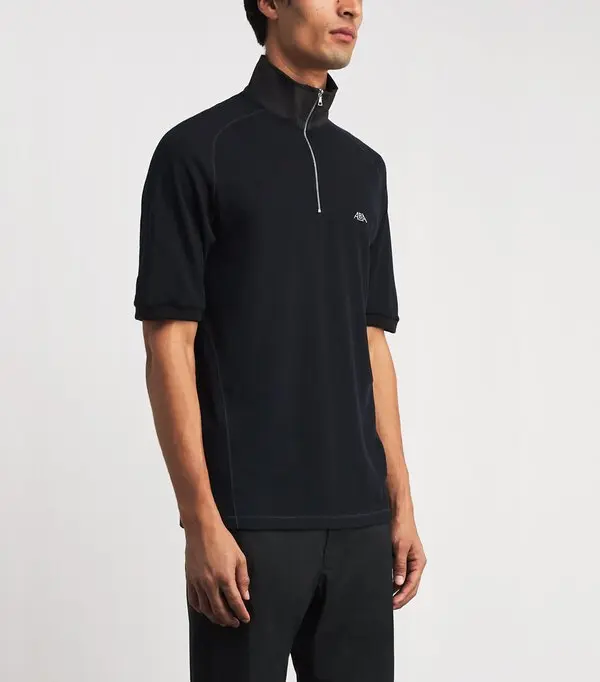 ALBA Virgin Wool-blend Quarter-zip Polo Shirt