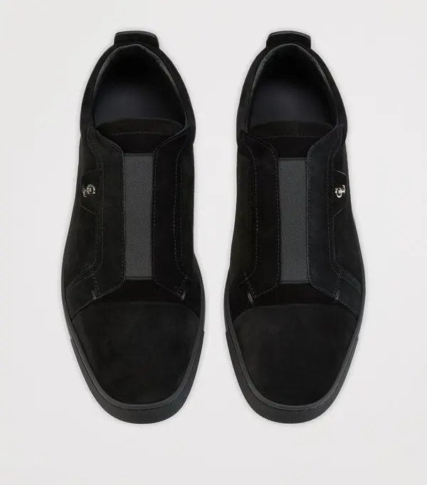 CHRISTIAN LOUBOUTIN St. Louis Suede Slip-on Sneakers