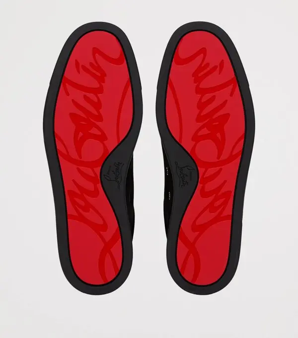 CHRISTIAN LOUBOUTIN St. Louis Suede Slip-on Sneakers