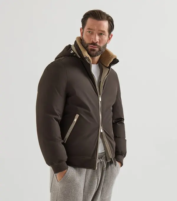 Brunello Cucinelli Bonded Hooded Puffer Jacket