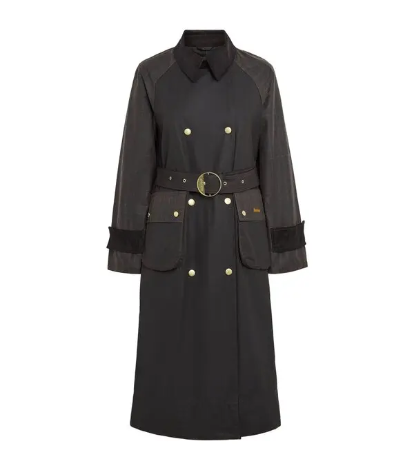Barbour Waxed Cotton Elva Trench Coat