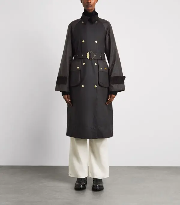 Barbour Waxed Cotton Elva Trench Coat
