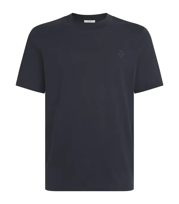 JACOB COHЁN Cotton Emblem Logo T-shirt - Navy