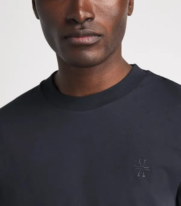 JACOB COHЁN Cotton Emblem Logo T-shirt - Navy