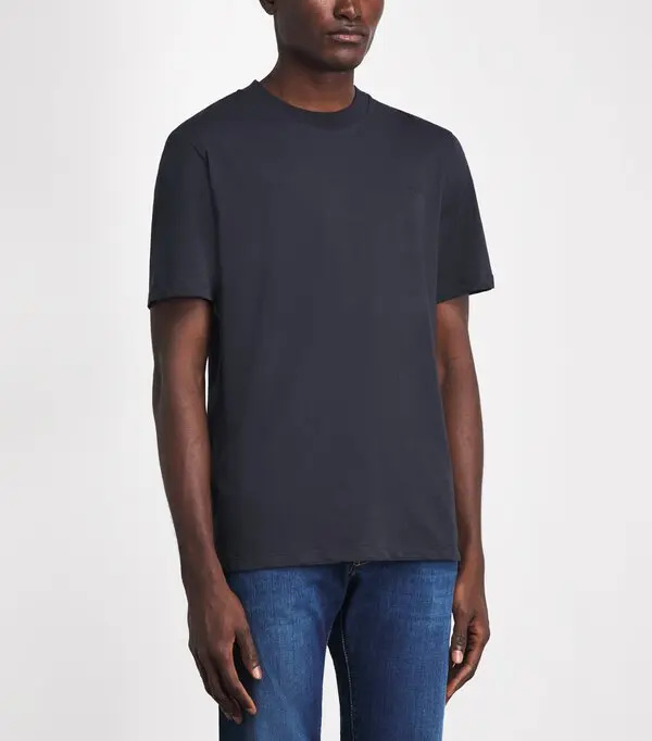 JACOB COHЁN Cotton Emblem Logo T-shirt - Navy