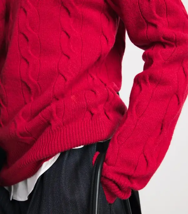 AMI Paris Wool Cable-knit Sweater