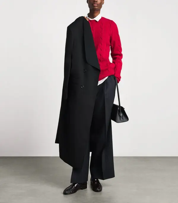 AMI Paris Wool Cable-knit Sweater