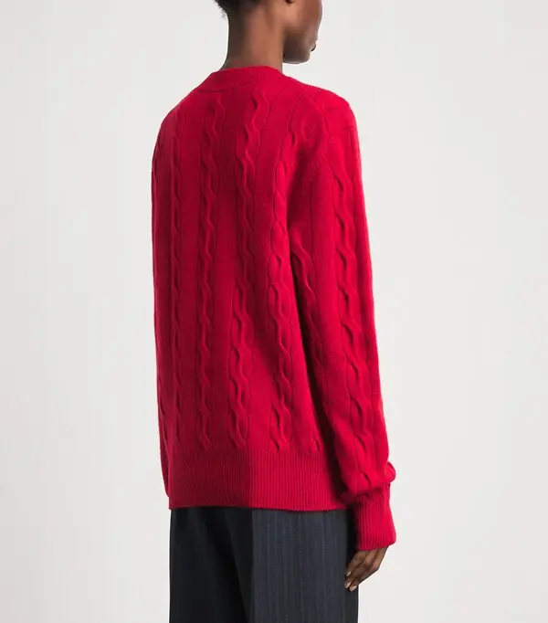 AMI Paris Wool Cable-knit Sweater