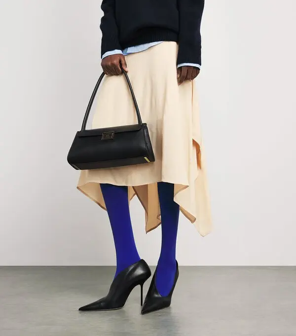 AMI Paris Cotton-linen Godet Midi Skirt