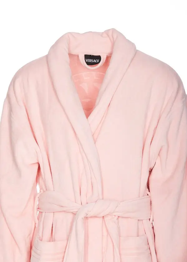 Versace Tied Waist Oversized Bathrobe
