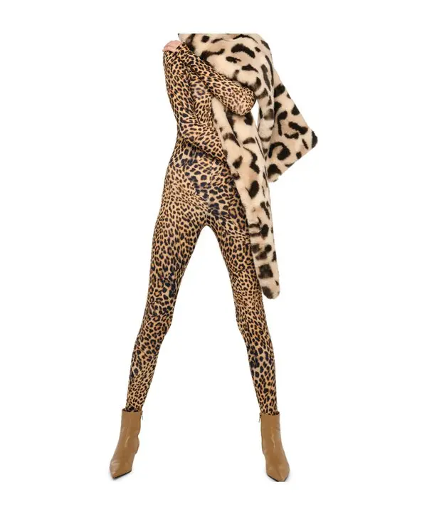 Norma Kamali High Neck Printed Jumpsuit