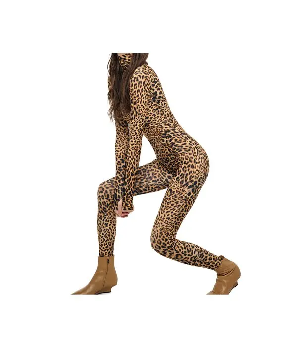 Norma Kamali High Neck Printed Jumpsuit