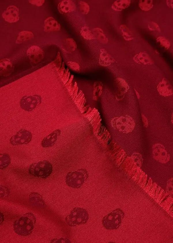 Alexander McQueen Double-sided Skull Pattern Scarf