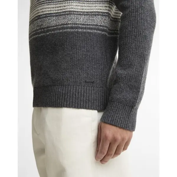 Barbour Stripe Mock Neck Knit Sweater